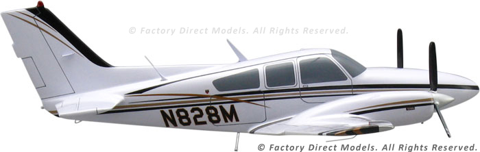 Beechcraft BE-55 Baron Wooden Airplane Model | Factory Direct Models