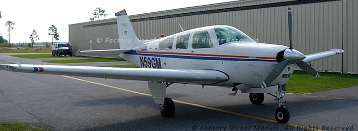 Beechcraft F-33A Mahogany Airplane Model | Factory Direct Models