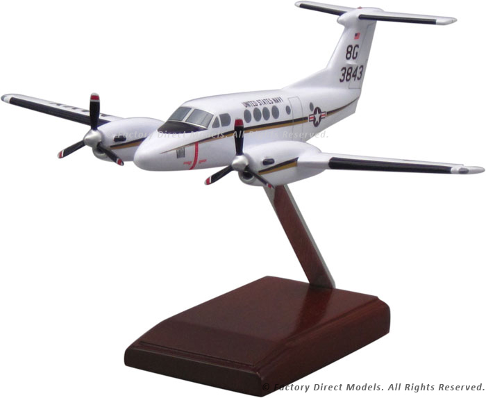 Beechcraft UC-12 Huron Wooden Scale Model | Factory Direct Models