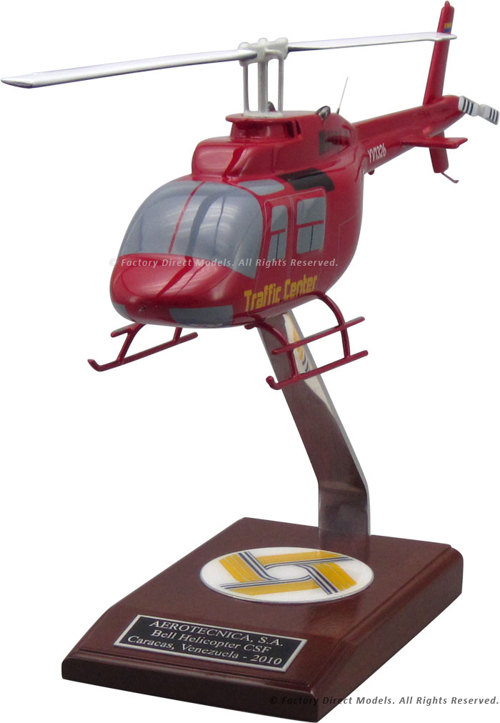 Bell 206 BIII Wooden Scale Model | Factory Direct Models