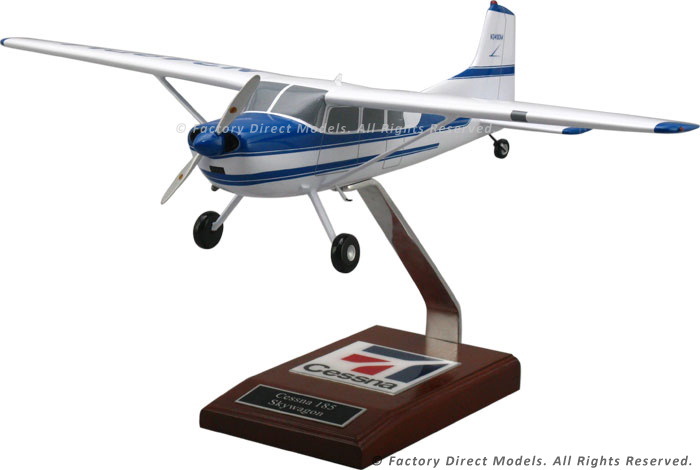 Cessna 185 Skywagon Mahogany Airplane Model | Factory Direct Models