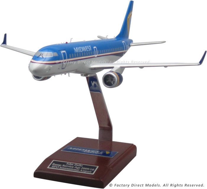 Embraer 190 Scale Custom Made Model Airplanes | Factory Direct Models