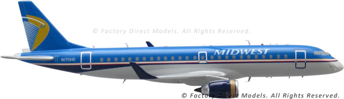 Embraer 190 Scale Custom Made Model Airplanes | Factory Direct Models