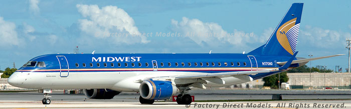 Embraer 190 Scale Custom Made Model Airplanes | Factory Direct Models