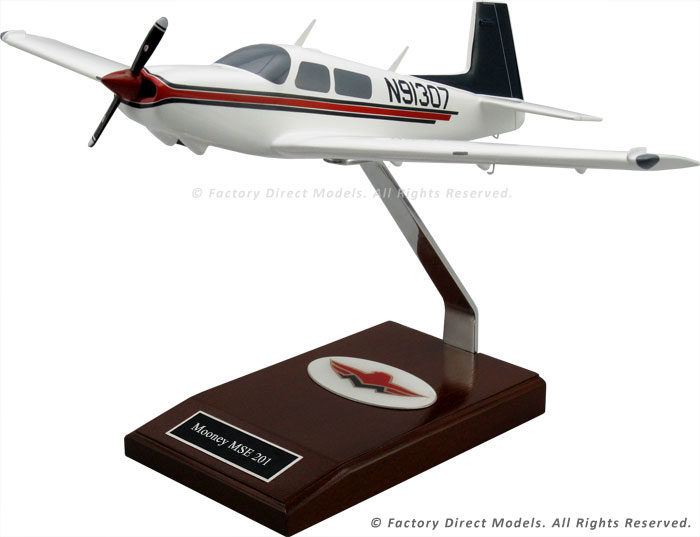 Mooney M20 Mahogany Airplane Model | Factory Direct Models