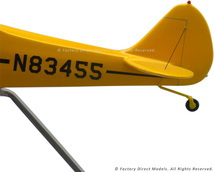Custom Made Piper PA-18 Super Cub Wooden Model | Factory Direct Models
