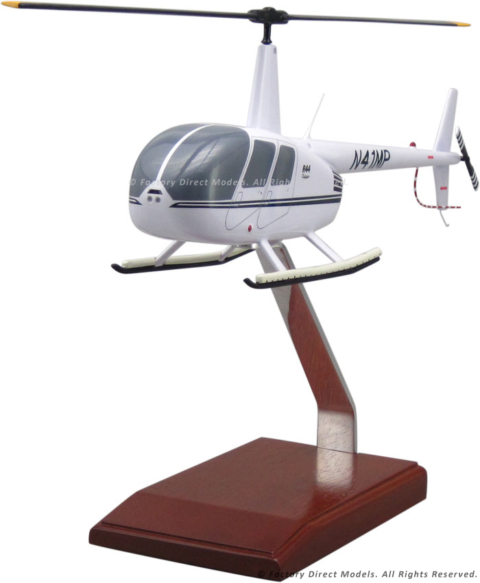 Robinson R-44 Wooden Helicopter Model | Factory Direct Models